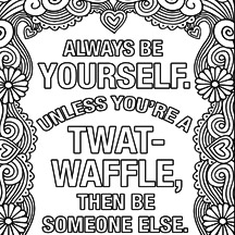 Free-Adult-Coloring-Page-Always-Be-Yourself-1 - Swear Word Coloring Book