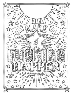 FREE Printable Coloring Pages for Adults with Swear Words!