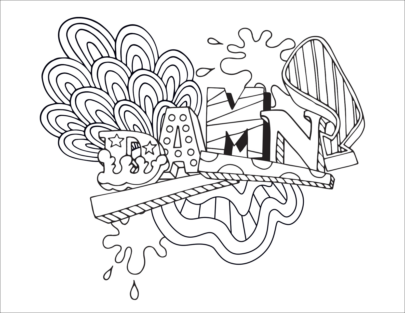 swear-word-free-coloring-book-page-damn - Swear Word Coloring Book