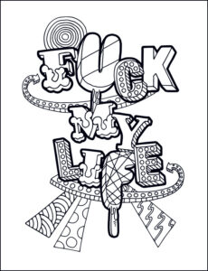 Free-Coloring-Page-F-Bombs-Life - Swear Word Coloring Book