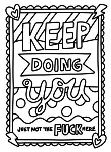 FREE Printable Coloring Pages for Adults with Swear Words!